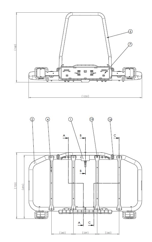 Wie sind die Abmessungen des Thule EasyBase 949?